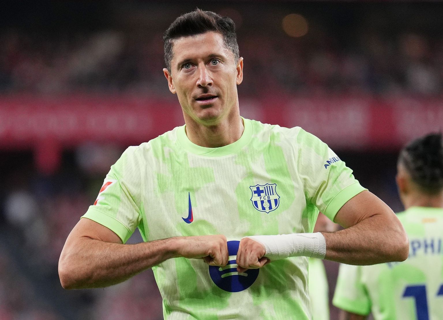 Robert Lewandowski hits century milestone for Barcelona against ...